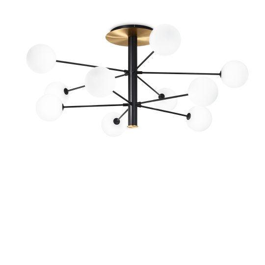 IDEAL LUX plafonjera COSMOPOLITAN PL10 NERO OTTONE – 273693