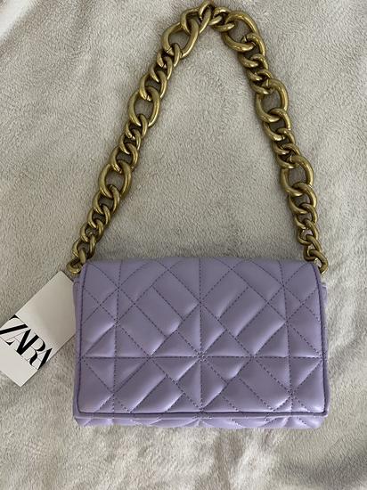 Lila quilted Zara torbica