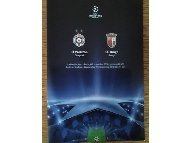 Partizan - Braga 03. 11. 2010 PROGRAM
