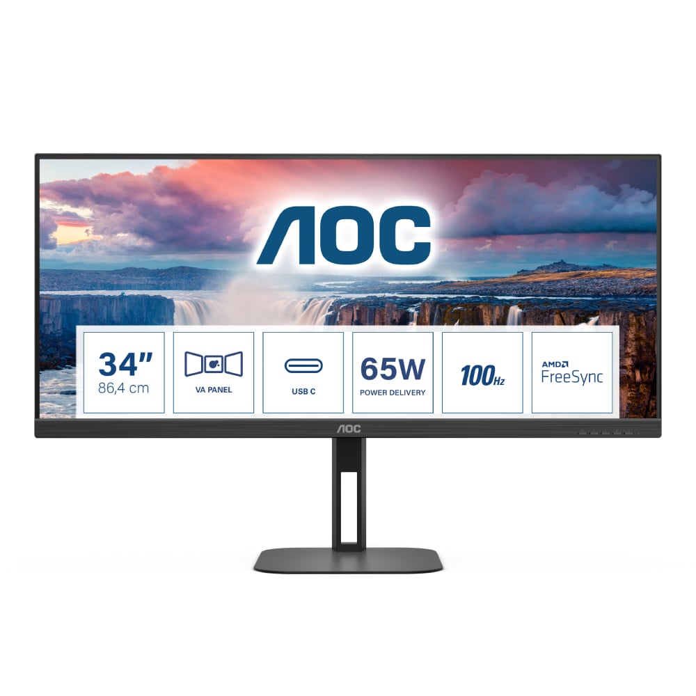 AOC V5 34" VA U34V5C/BK Monitor