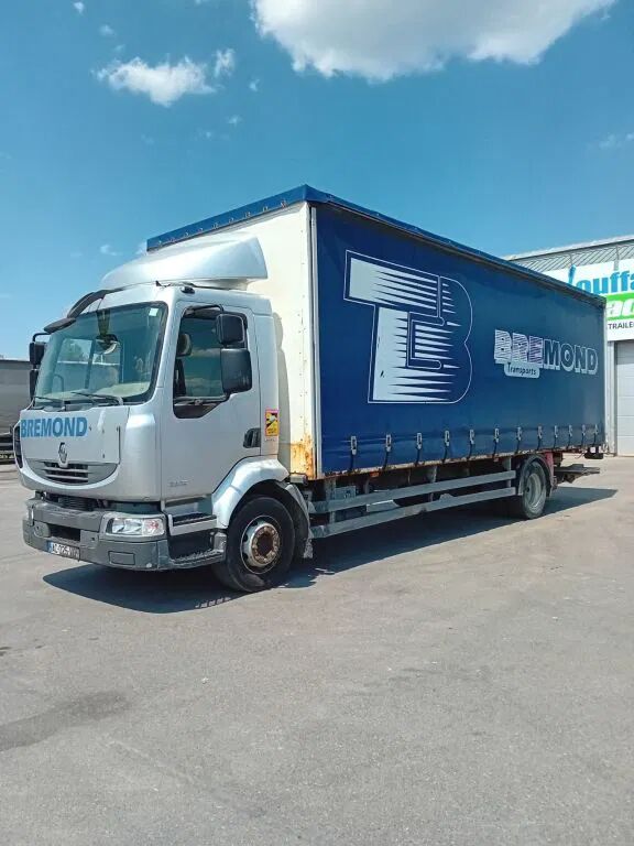 Renault Midlum 280 dxi - manual gearbox / steel suspension lames kamion sa klizna zavesa cerada