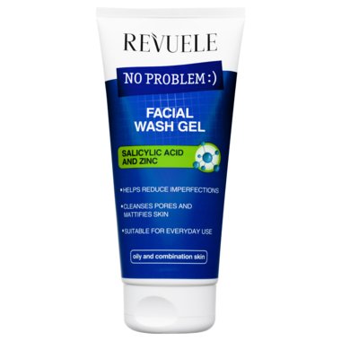 Gel za čišćenje kože lica REVUELE No Problem salicilna kiselina i cink 200ml
