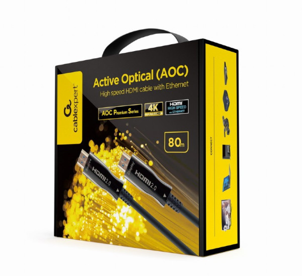 CCBP-HDMI-AOC-80M-02 Gembird Active Optical (AOC) High speed HDMI cable with Ethernet Premium 80m