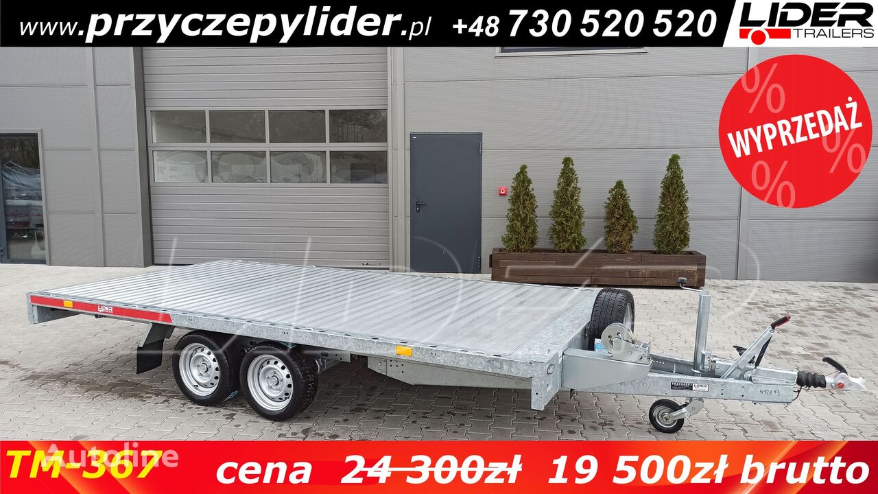 Nova Temared TM-367 WYPRZEDAŻ przyczepa 410x204cm, Carplatform 4120S ALU, pod prikolica autotransportera