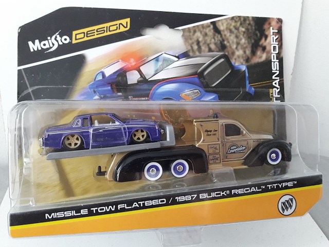 Maisto-Missle Tow Flatbed/1987 Buick  Regal T-Type