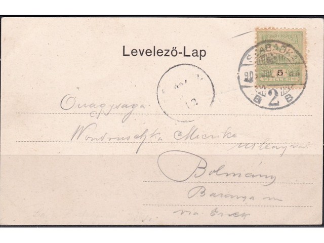 Austrougarska 1903 Subotica razglednica putovala