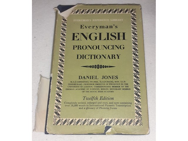 Everyman`s english pronouncing dictionary -Daniel Jones
