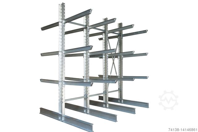 Cantilever rack
Kragarmregal doppelseitig Höhe 3.500 mm Tiefe je Seite 1.200 mm / Länge 4.000 mm