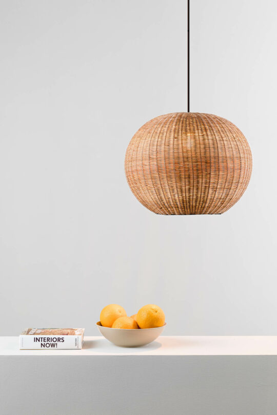 FARO HAKA 300 Viseća lampa od crne/ratan – 65134-74