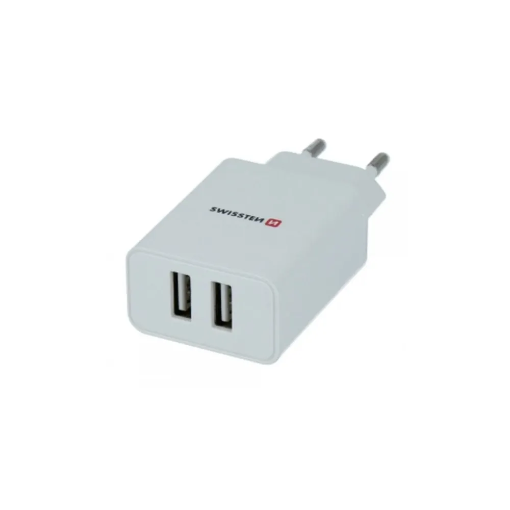 Swissten Punjač 2 x USB 2.1A + MICRO WH