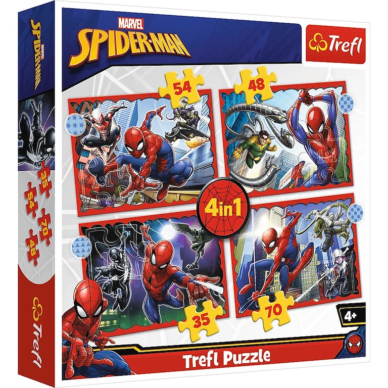 Puzzle 4 u 1-Spiderman