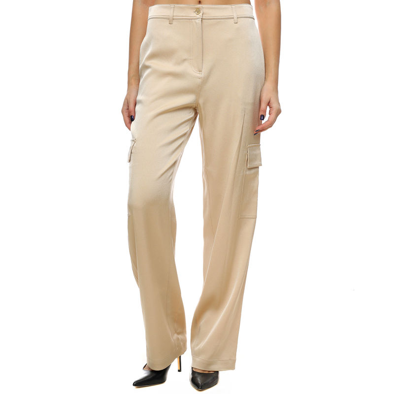 Ženske pantalone Michael Kors Satin Cargo Pant