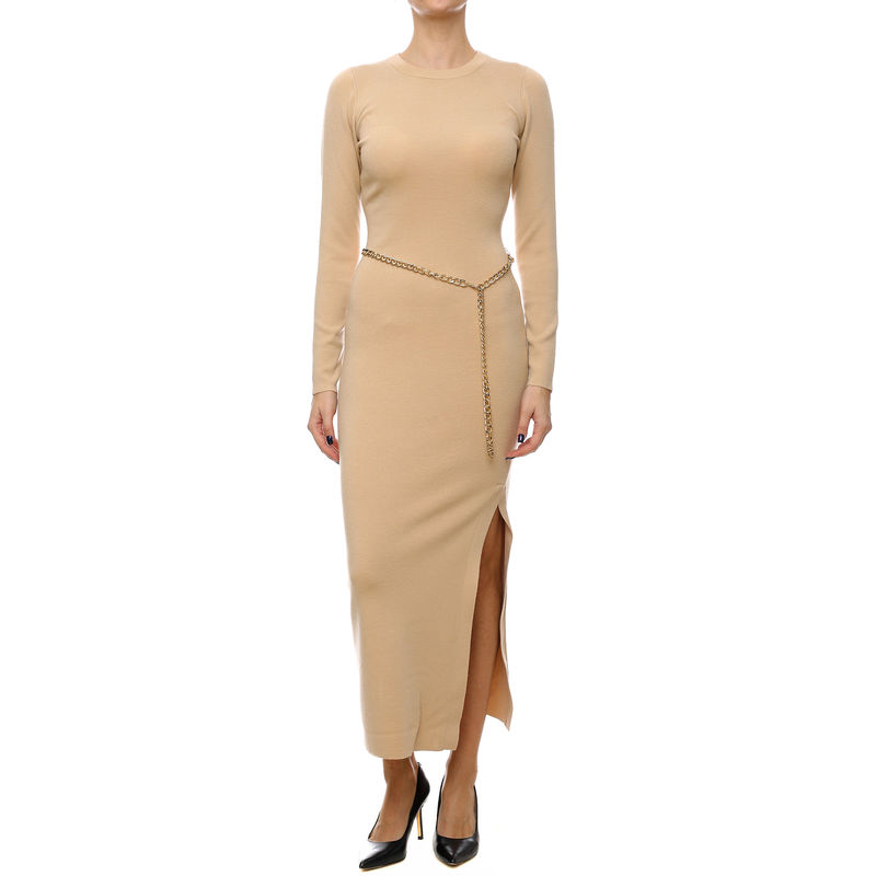 Ženska haljina Michael Kors Merino Belt Slit Ls Drs