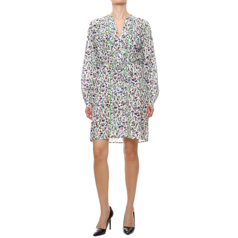 Ženska haljina Tommy Hilfiger Co Voile Floral Short V-Nk Dress