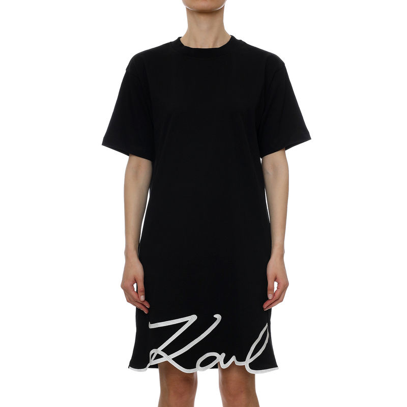 Ženska haljina Karl Lagerfeld Karl Signature Hem Dress