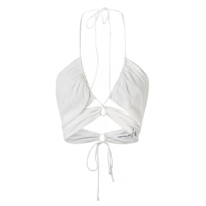 Ženski top Calvin Klein Wrap Strappy Crinkle Bra Top