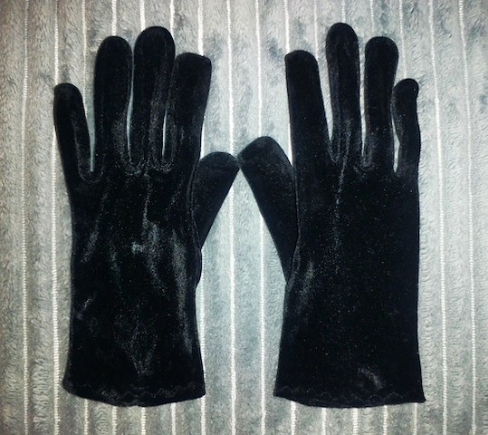 Crne elegantne damske rukavice
