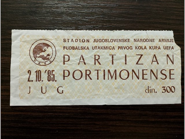 Partizan-Portimonense 2.10.1985