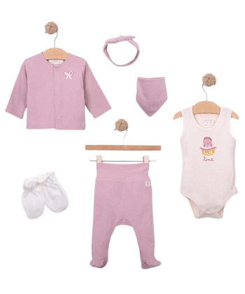 Just Kiddin baby set za devojčice 6 u 1 od 3-6 meseci Self Care Rose - 18000660