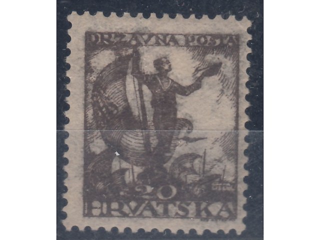 Jugoslavija 1919 SHS Hrvatska zupčanje 12,5 masan p. *