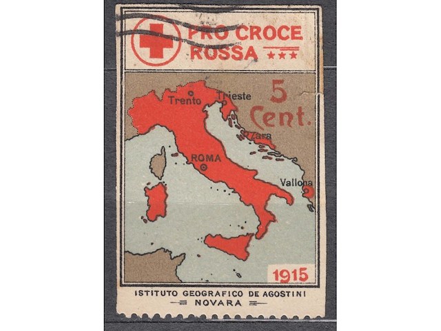 Italija Trst Vojna Propaganda, retka vinjeta, nalepnica