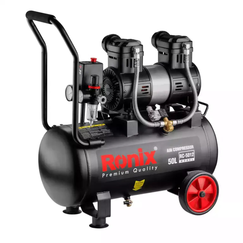 VAZDUŠNI KOMPRESOR SILENT 50L 2.3HP OIL FREE RC-5012 CB 8BAR/140L/MIN 75dB RONIX