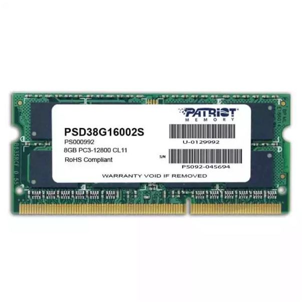 Memorija SODIMM DDR3 8GB 1600MHZ Patriot Signature PSD38G16002S