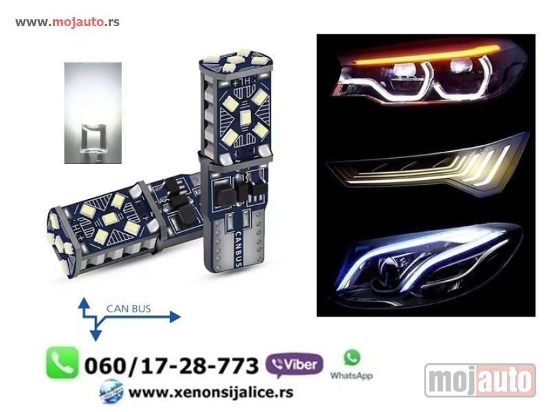 T10,W5W led sijalice bela boja kan bus