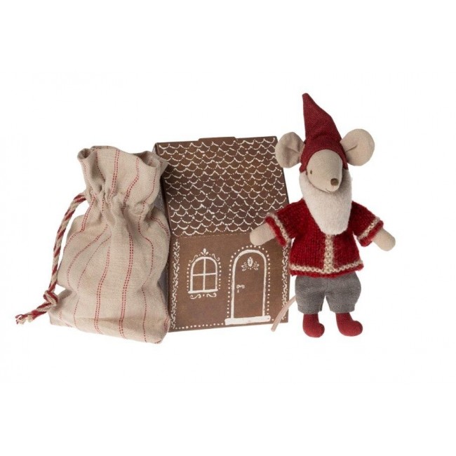 Maileg - Miš Deda Mraz u kućici