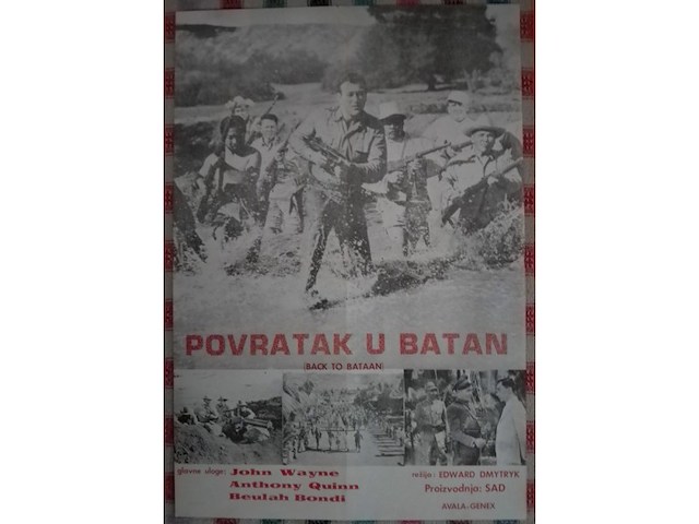 plakat Povatak U Batan (John Wayne)