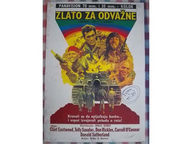 plakat ZLATO ZA ODVAŽNE (Clint Eastwood)