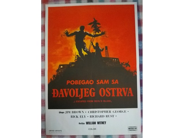 plakat POBEGAO SAM SA ĐAVOLJEG OSTRVA