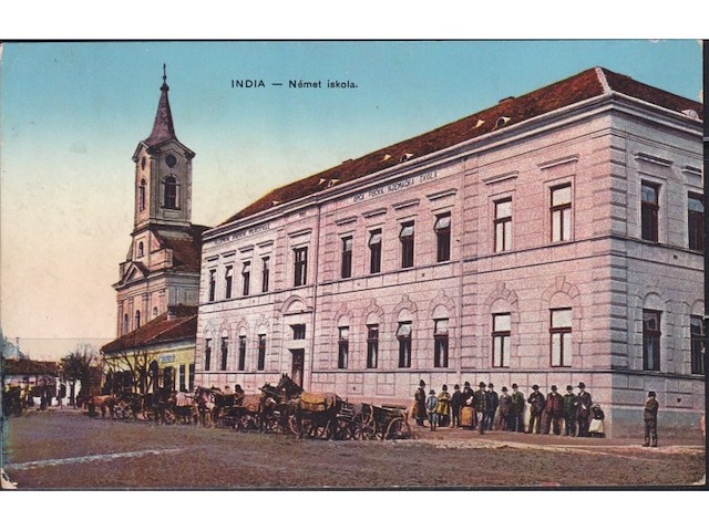 Austrougarska Inđija-Nemačka škola razglednica