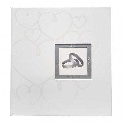 ALBUM 13X18/200 WEDDING HEARTS W