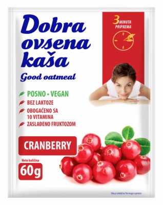 OVSENA KAŠA BRUSNICA DOBRA 60G
OVSENA KAŠA BRUSNICA DOBRA 60G