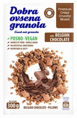 MUSLI GRANOLA OVSENA BELGIJSKA ČOKOLADA DOBRA 300
MUSLI GRANOLA OVSENA BELGIJSKA ČOKOLADA DOBRA 300