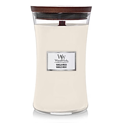 Vanilla Musk - L WoodWick mirisna sveća (vanila, mošus, jasmin...)