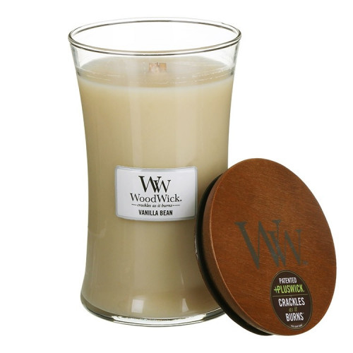 Vanilla Bean - L WoodWick mirisna sveća (vanila, puter, keks)