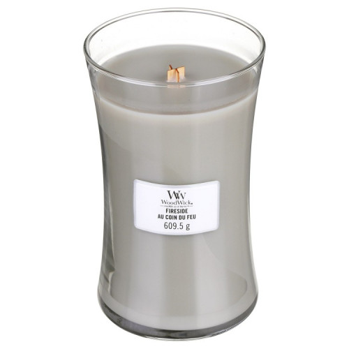 Fireside - L WoodWick mirisna sveća (amber, vetiver, mošus)