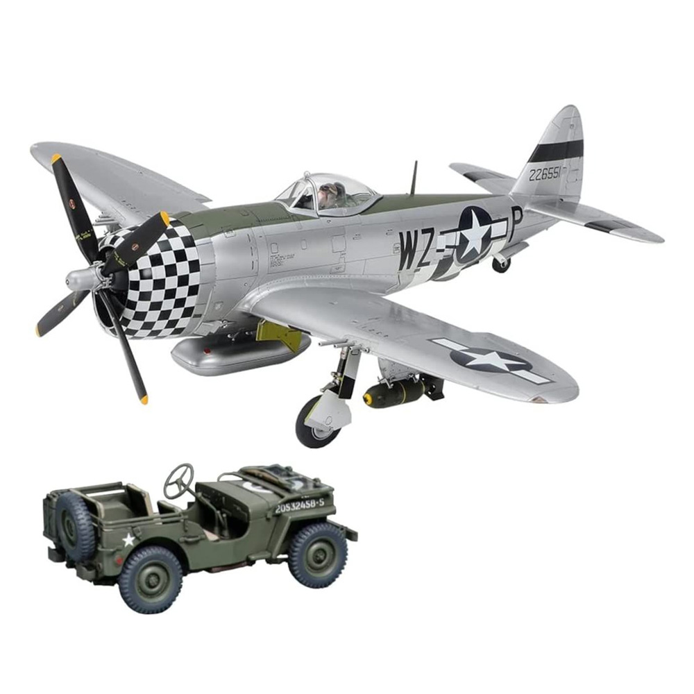 1:48 P-47D Thunderbolt "Bubbletop" & 4x4 Light Vehicle