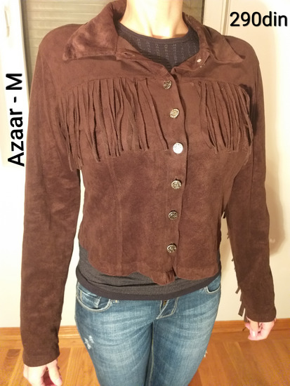 Azaar ženska jaknica braon kaubojska M/38