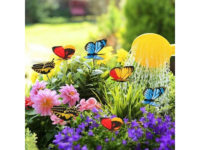 Leptirići dekoracija, ukras za baštu, saksije, cveće