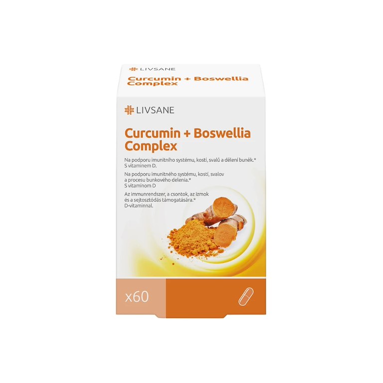 LIVSANE Curcumin + Boswellia Complex 60 Kapsula; Kurkumin i Tamjan sa Vitaminom D