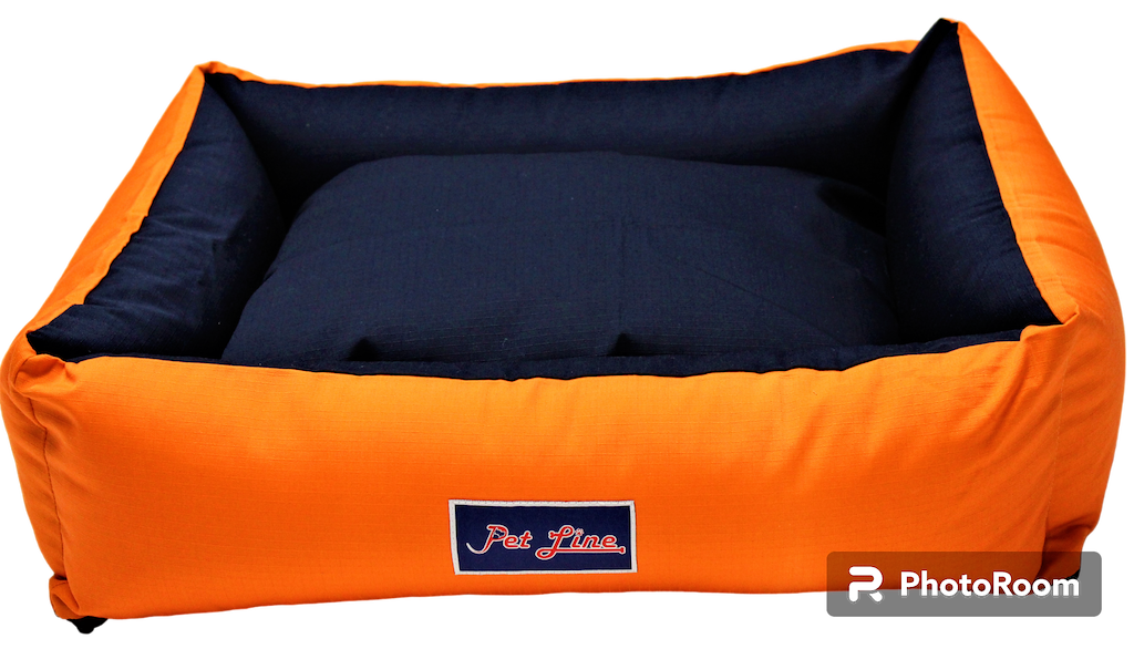 Pet Line Krevet za pse sa jastukom narandžasto/teget L 105x80cm