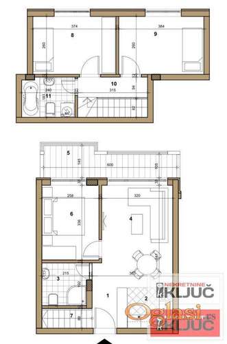 TELEP - LIMAN 4, 72m2, Četvorosoban sa PDV