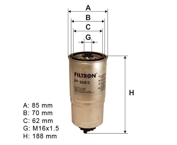 Filter goriva Filtron PP968/2 - DNW1993 - KC179 - 587736 - ADG02339