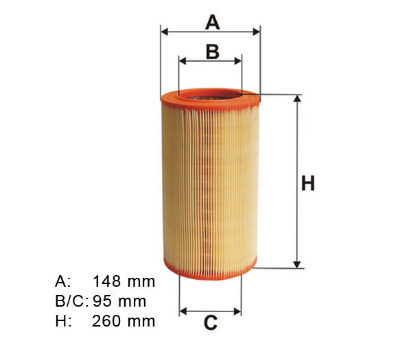 Filter vazduha QWP WAF1558 - AR234/4 - CAF100474C - F026400194