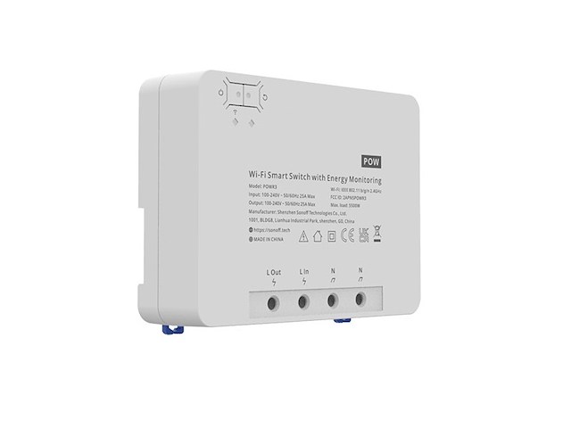 WiFi smart prekidač 25A 230VAC sa merenjem snage POWR3