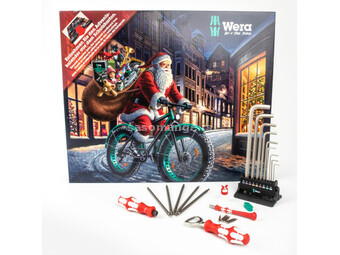 Wera 136607 novogodišnji advent kalendar sa 24-delnim setom alata + otvarač ( WERA 136607 )