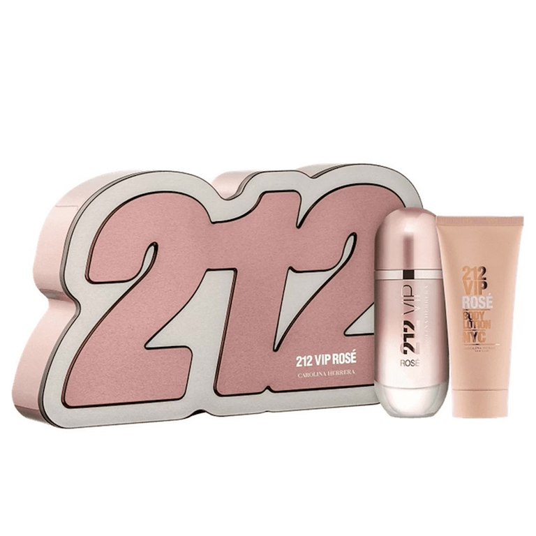 CAROLINA HERRERA 212 VIP ROSE SET(EDP 80ML+LOSION ZA TELO 100ML)